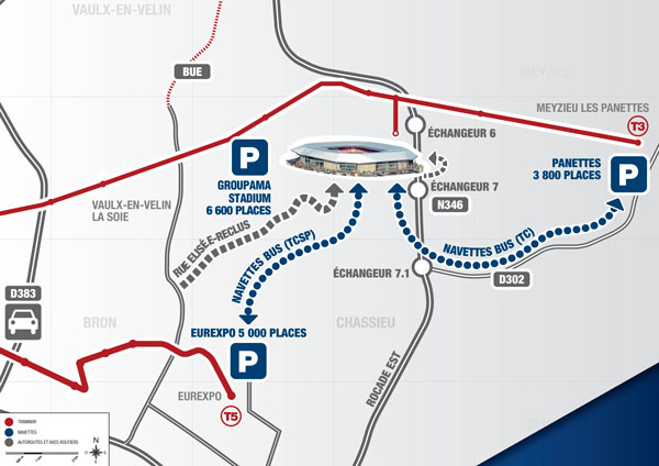 Accès - Infos pratiques | Groupama Stadium